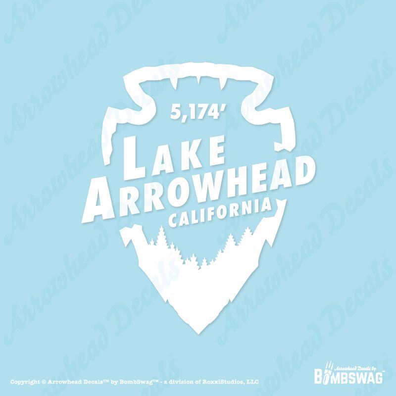 Lake Arrowhead Vinyl Transfer Decal with our Signature Arrowhead ...
