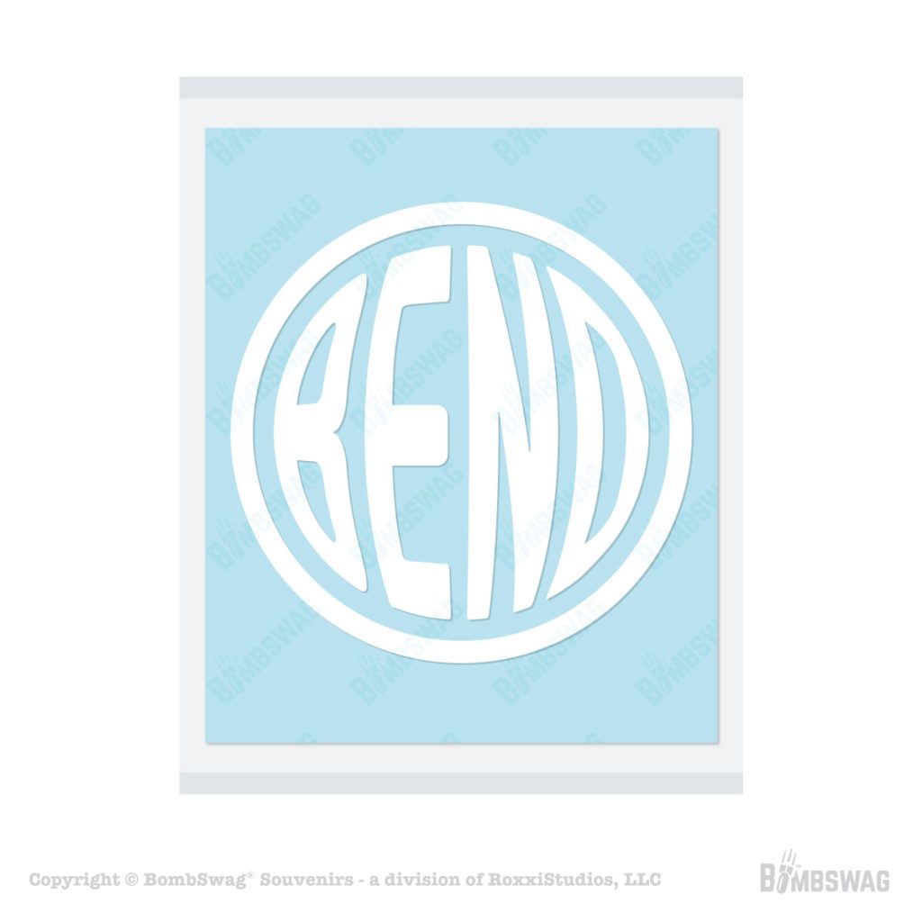 Bend Oregon Rounded Typeface Logo Vinyl Transfer Decal | Vinyl Transfer ...